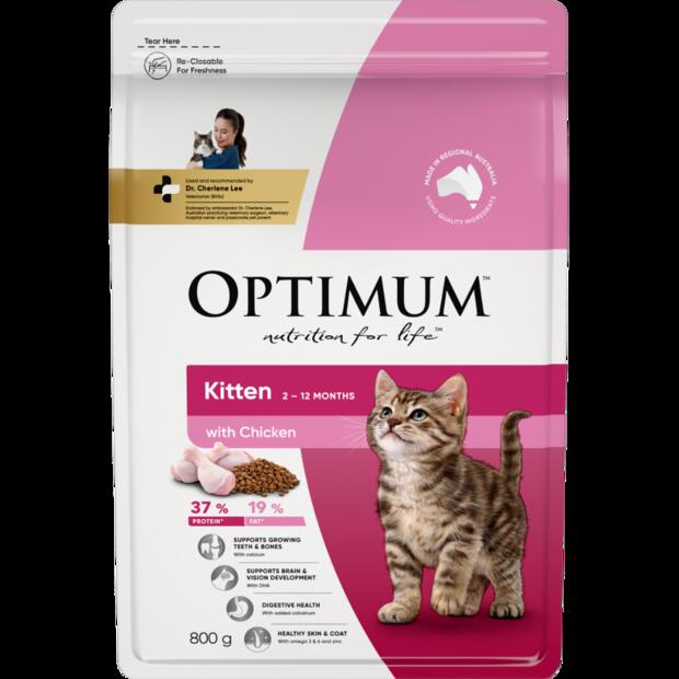 Optimum Kitten Dry Cat Food Chicken | Pet Food Reviews (Australia)