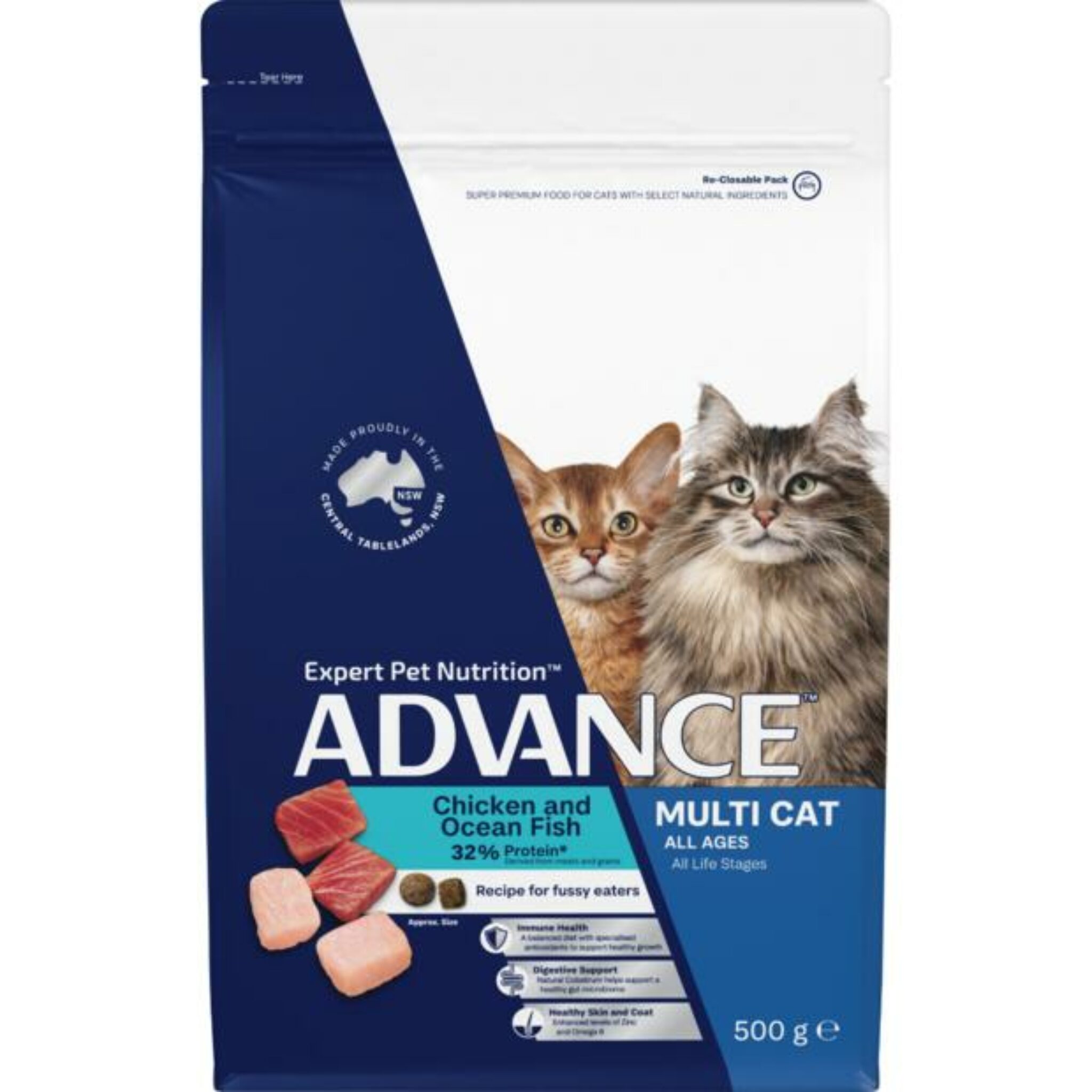 Advance Adult Multi Cat Chicken And Ocean Fish Dry Cat Food | Pet Food ...