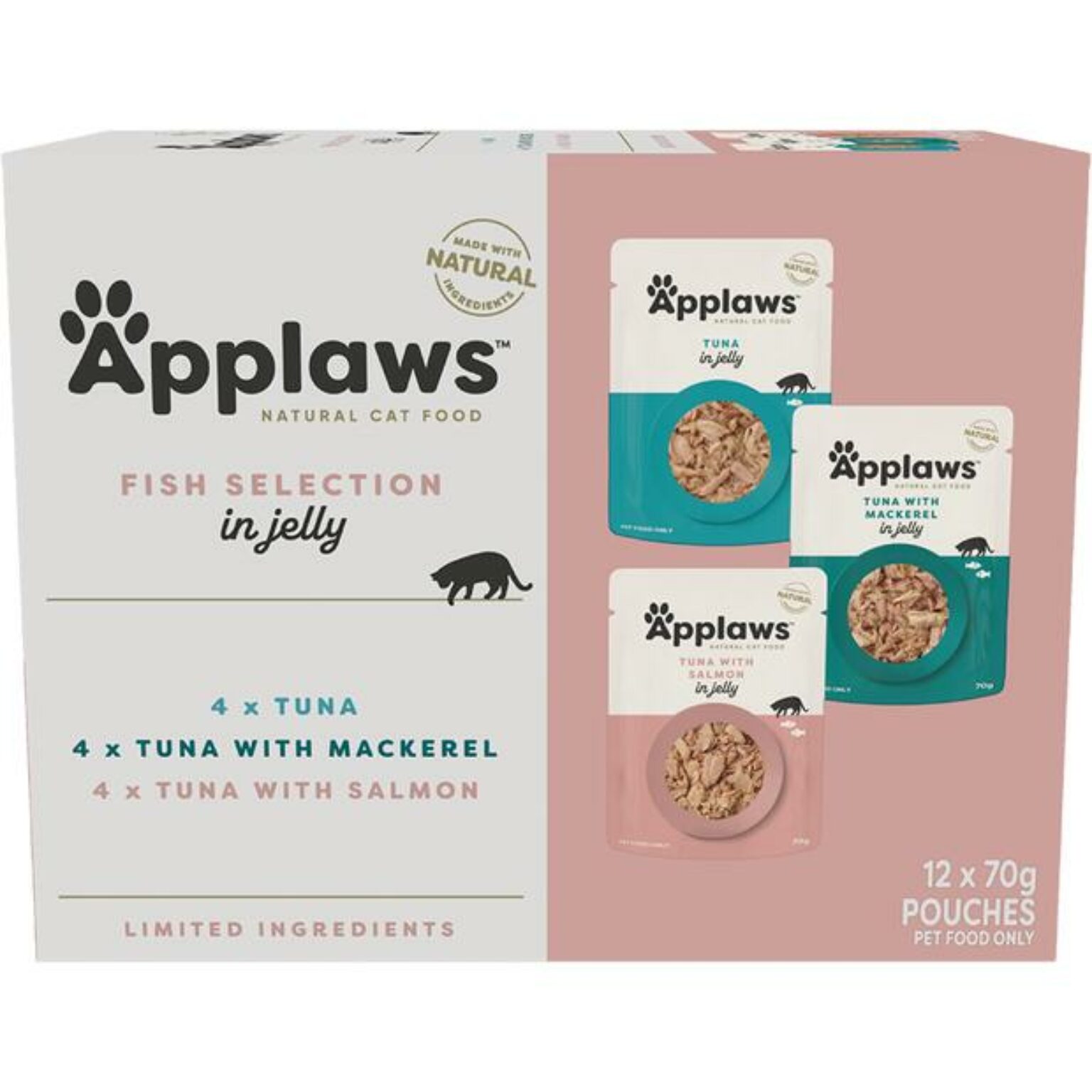 Applaws Wet Cat Food Adult Multipack Fish Selection In Jelly Pouch ...