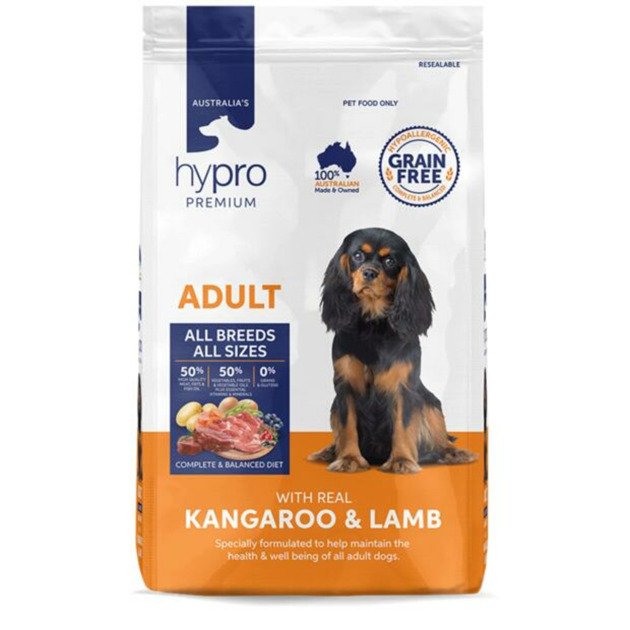 Hypro Premium Dry Dog Food Adult Kangaroo And Lamb Grain Free | Pet ...