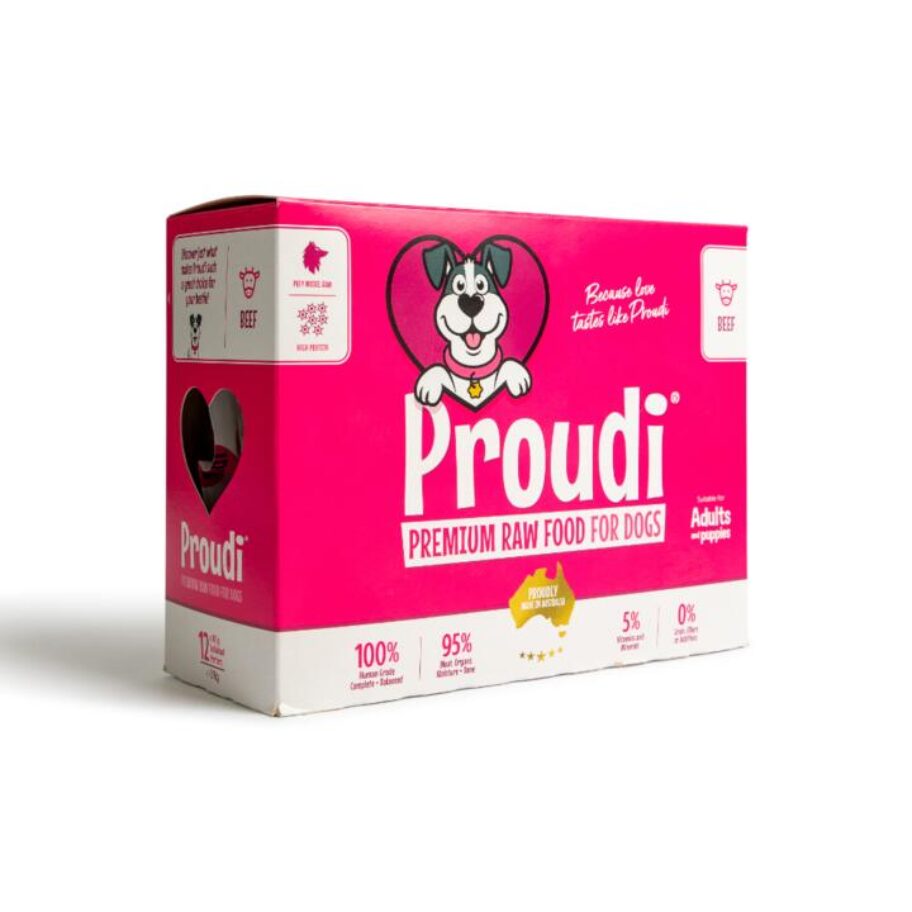 Proudi Premium Raw Beef Frozen Dog Food | Pet Food Reviews (Australia)